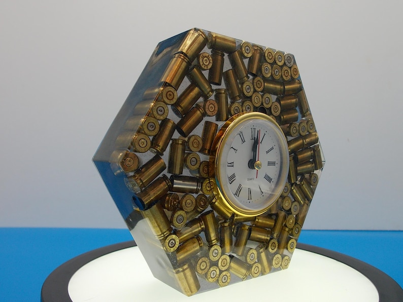 Epoxy Resin Bullet Desk Clock - Etsy