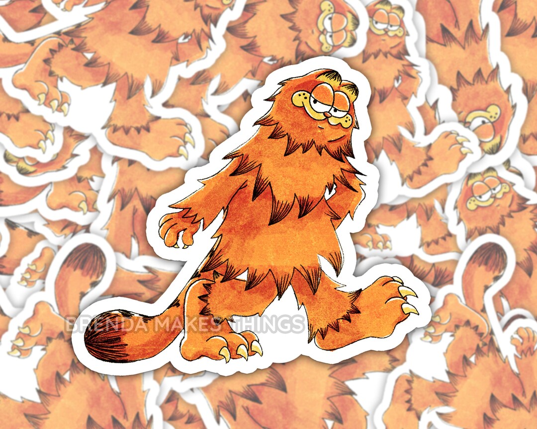 Garfield Cryptids Big Foot Sticker - Etsy