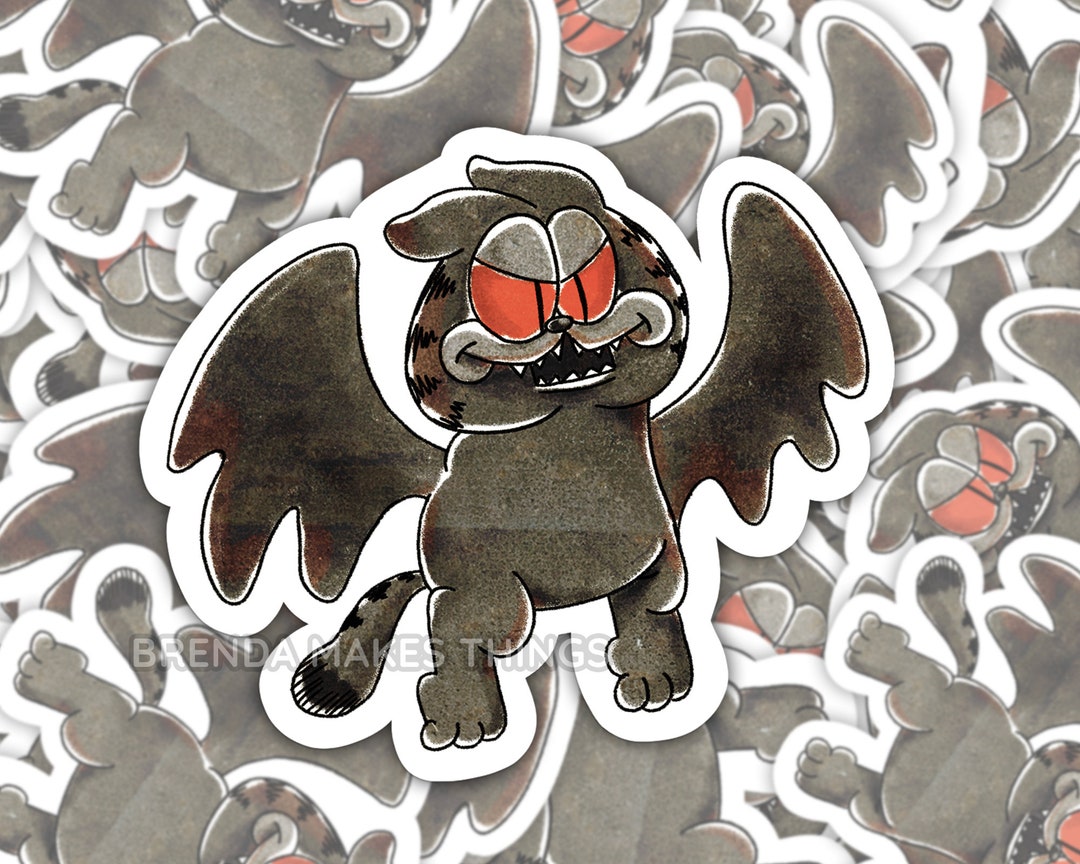 Garfield Cryptids Mothman Vinyl Sticker - Etsy Australia