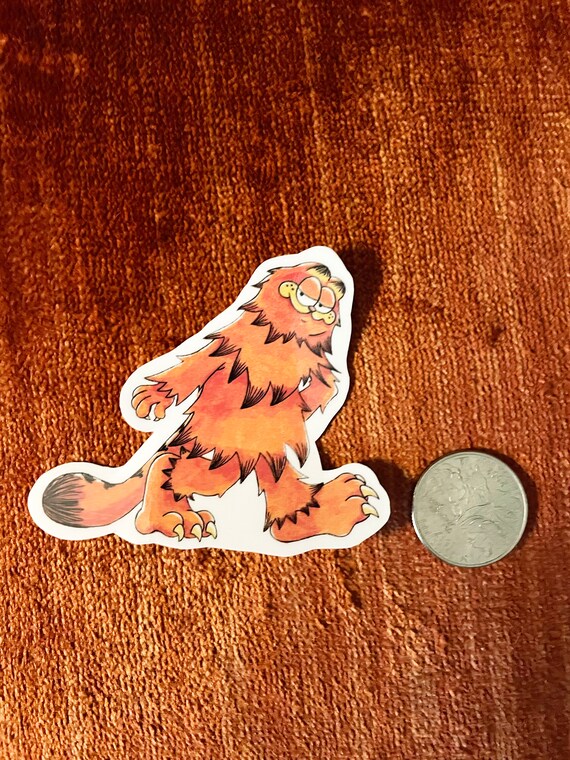 Garfield Cryptids Big Foot Sticker - Etsy