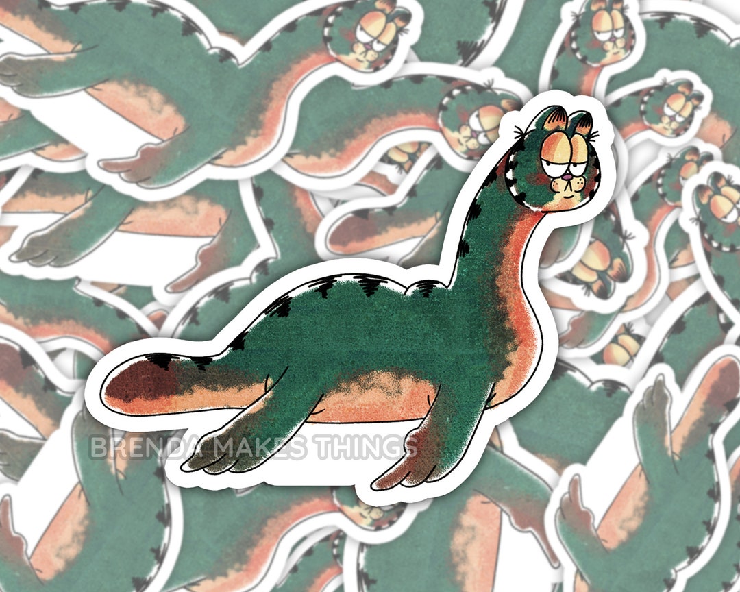 Garfield Cryptids Loch Ness Monster Sticker - Etsy Australia