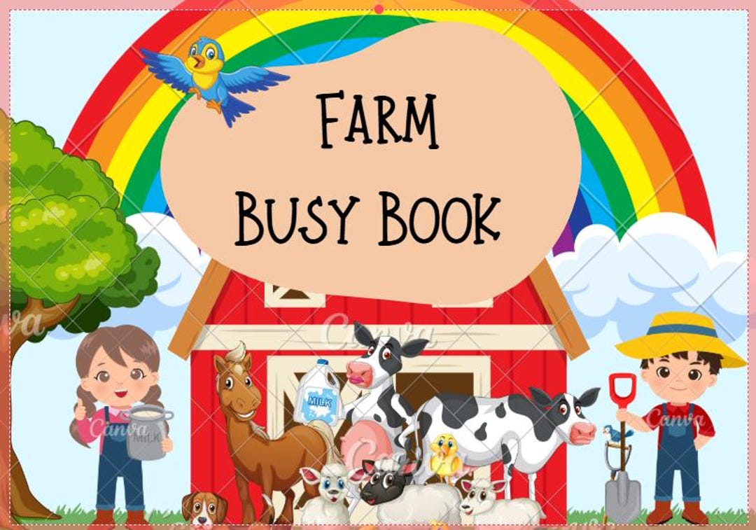 Editable and Printable Busy Book Farm Theme - Etsy Canada