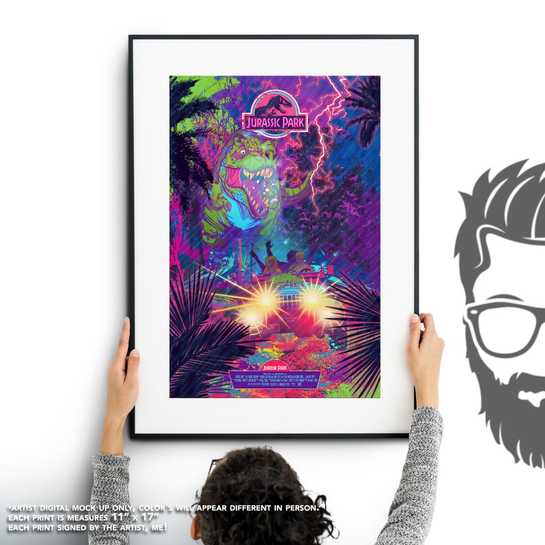 Synthwave Jurassic Alternate Movie Poster / Geekery / Comic Book ...