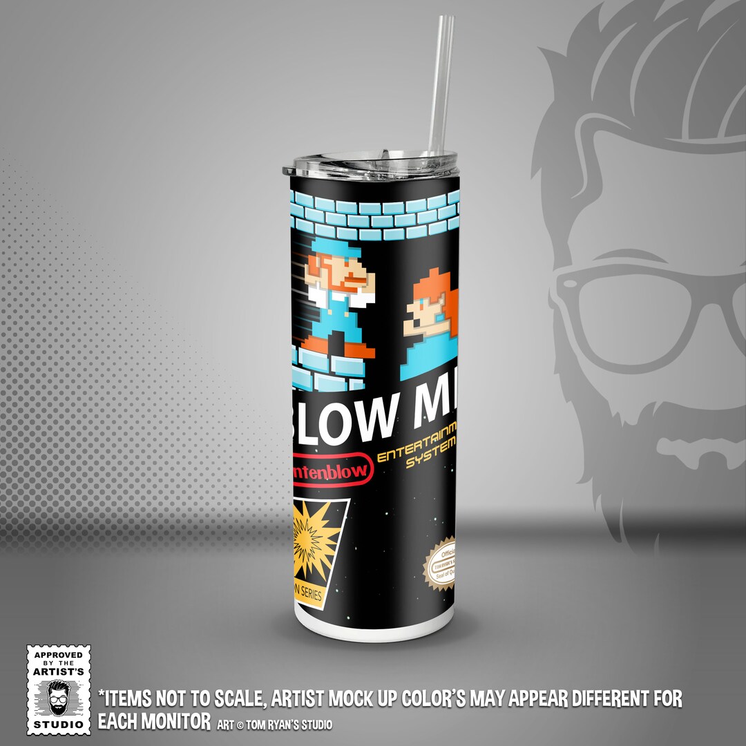 Blow Me Parody Label Retro 20oz Skinny Tumbler With Straw - Etsy