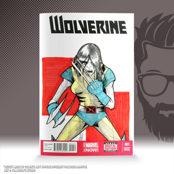 X 23 / Wolverine / Sketch Cover / Variant Cover / Hand Painted - Etsy