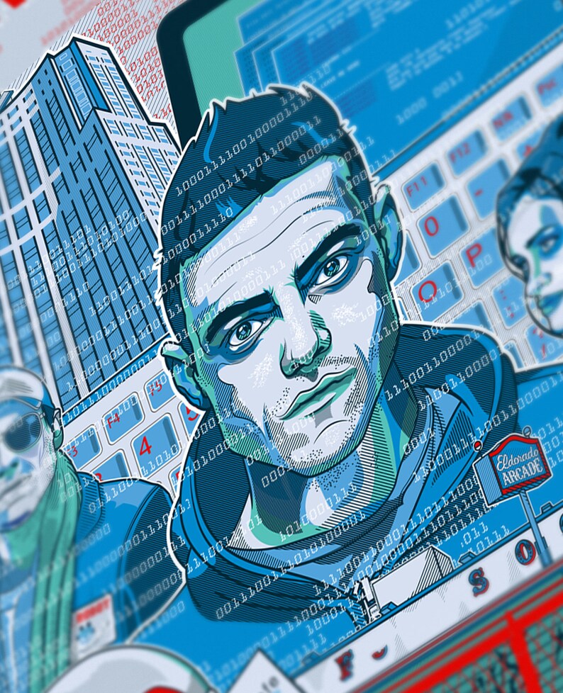 Mr Robot F Society Tv Poster Usa Network Ft Rami Etsy