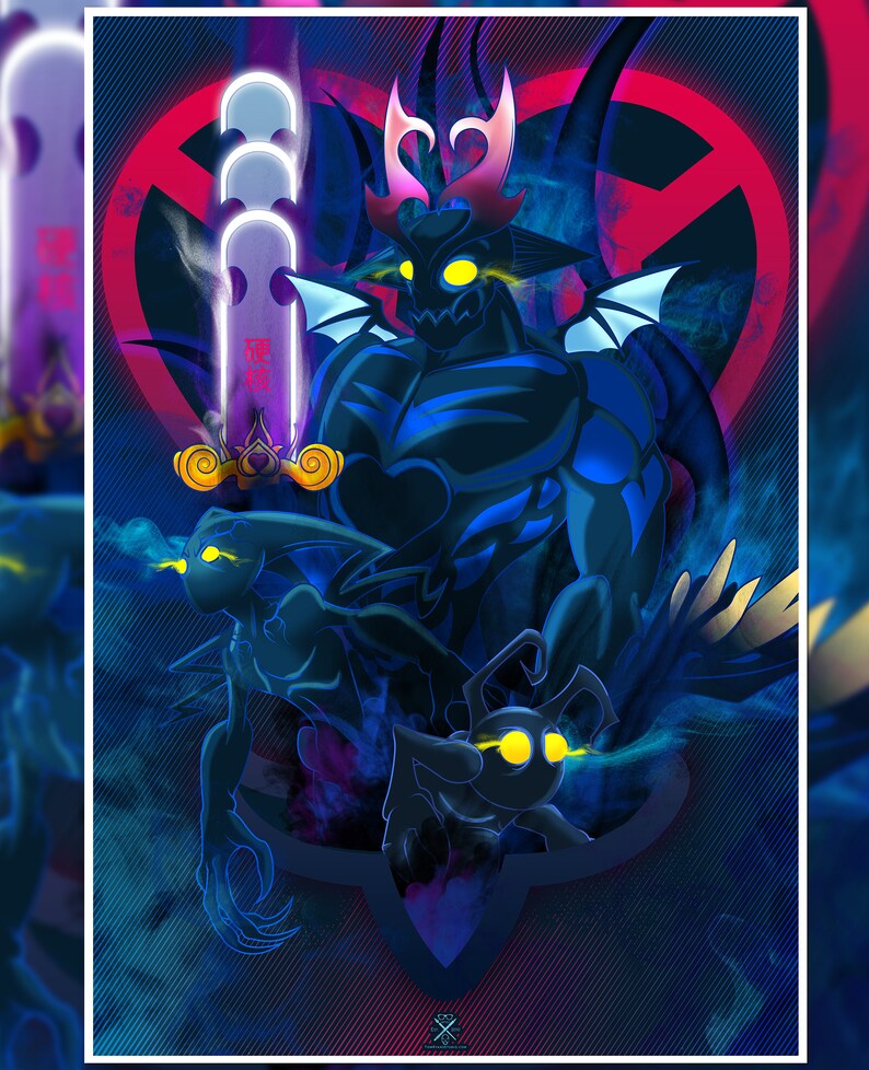 Kingdom Hearts Heartless Fine Art / Geekery / Video Game Art | Etsy