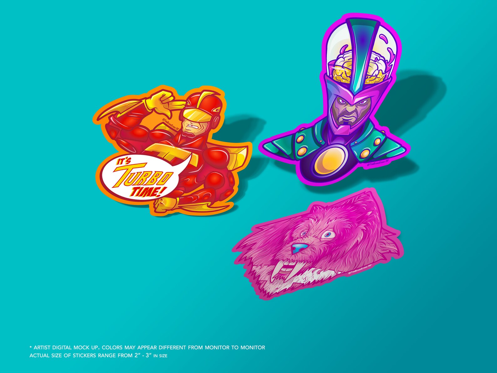 Turbo Man / Jingle All the Way Sticker Set by Tom Ryan's Studio Ft ...
