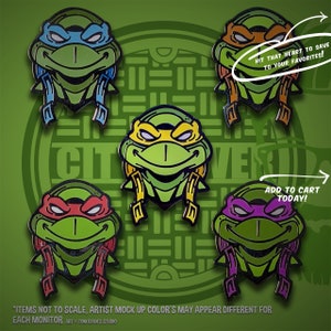 5 Piece Turtle Set for the Price of 4 Hard Enamel Hat Lapel Pin Set - Etsy