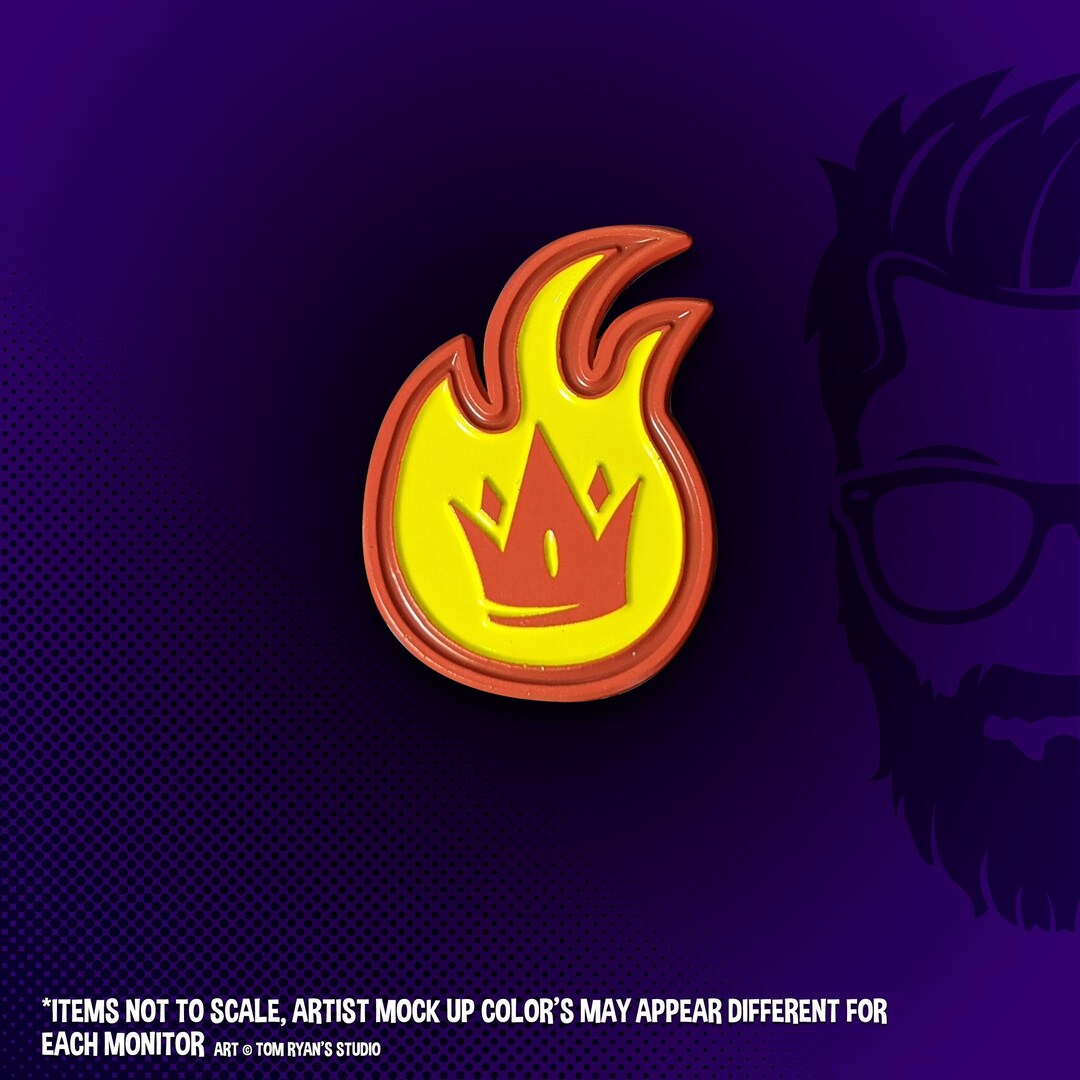 Original Design Flame Crowns 3 Color Variants Soft Enamel Hat Pin ...
