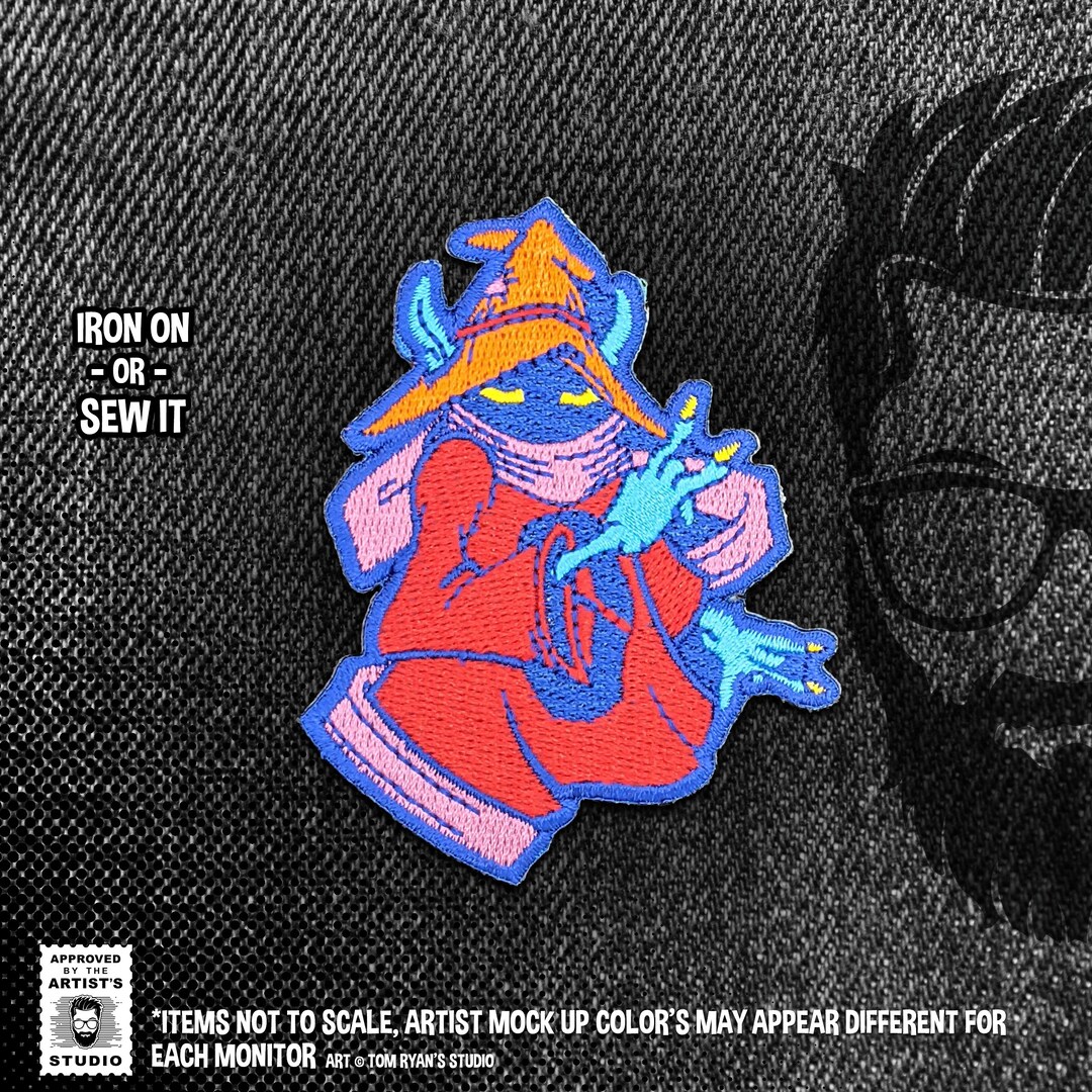 80s Wizard Iron on Patch Tom Ryan's Studio - Etsy