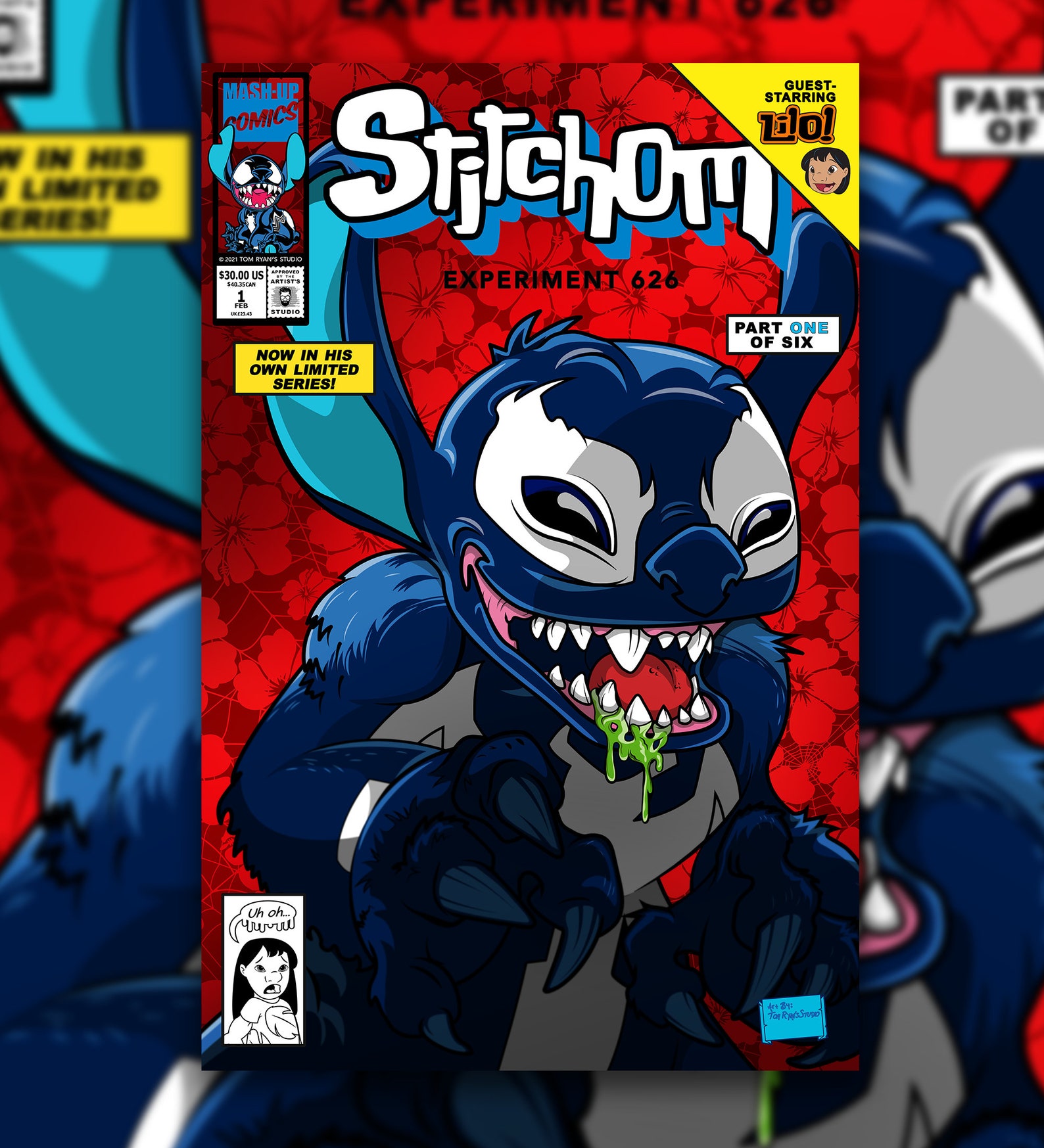 Stitchom / Mash up / Stitch Venom Geek Art Print - Etsy