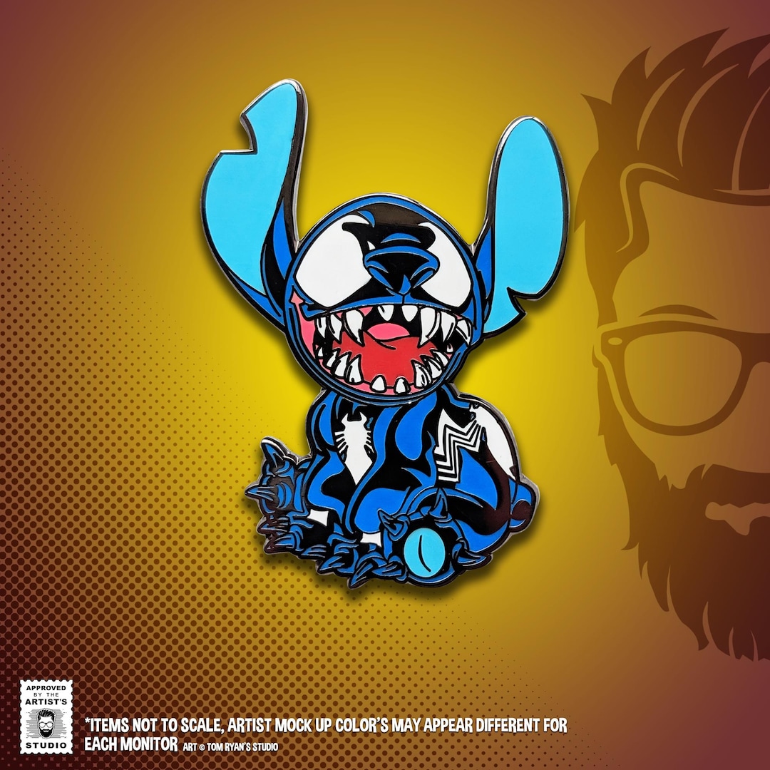 Stitchom Venom Stitch Hard Enamel Pin - Etsy