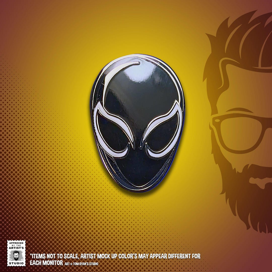 Agent Venom Enamel Pin: Black Metal Plating, Unique Design - Etsy