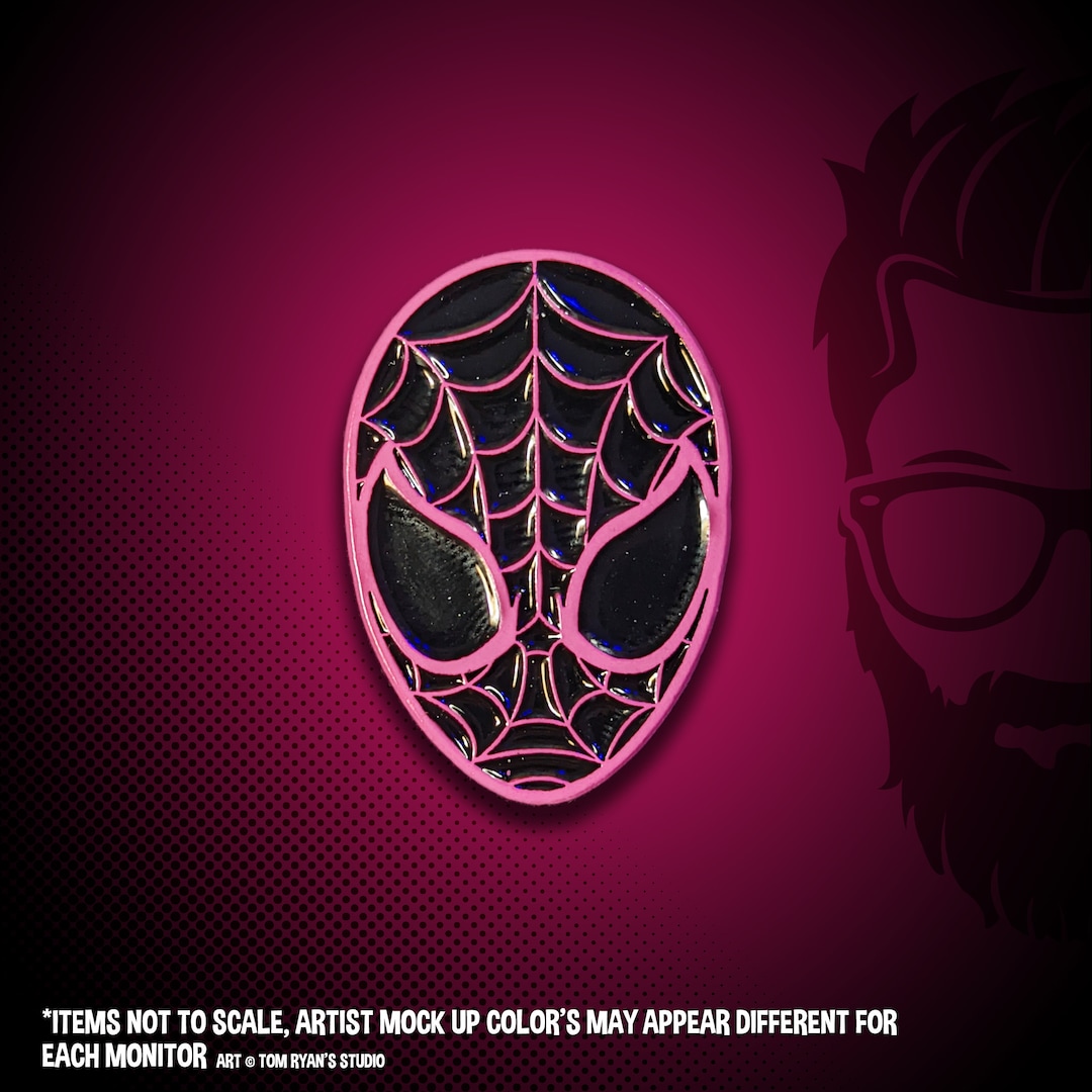 Spidey Pink Blacl Variant Soft Enamel Pin, Hat Pin - Etsy
