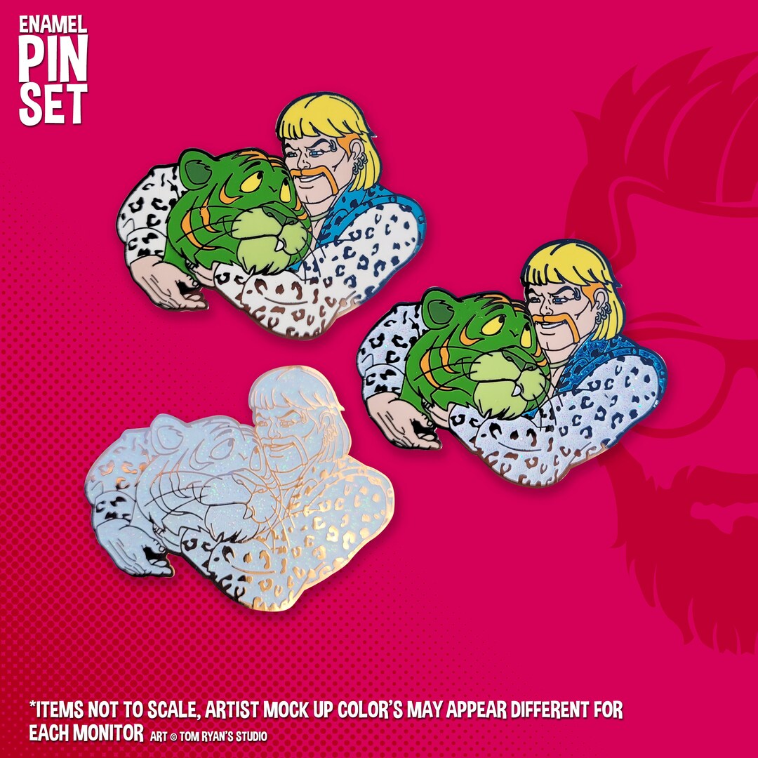 Prince Adam Enamel Pin Set He Man Tiger King Mash up - Etsy