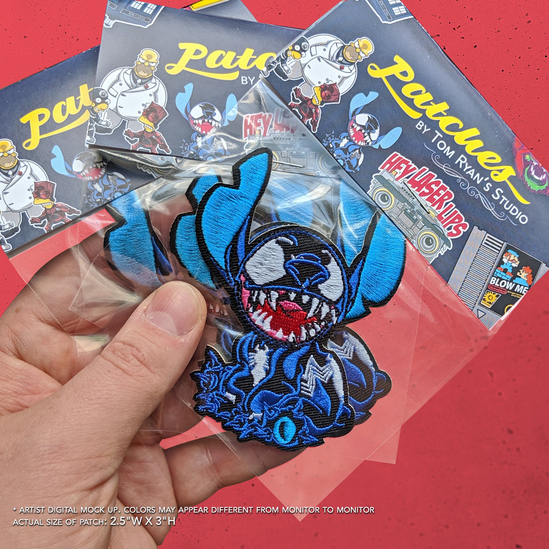 Stitchom Venom Stitch Iron on Patch Parody Tom Ryan's Studio - Etsy