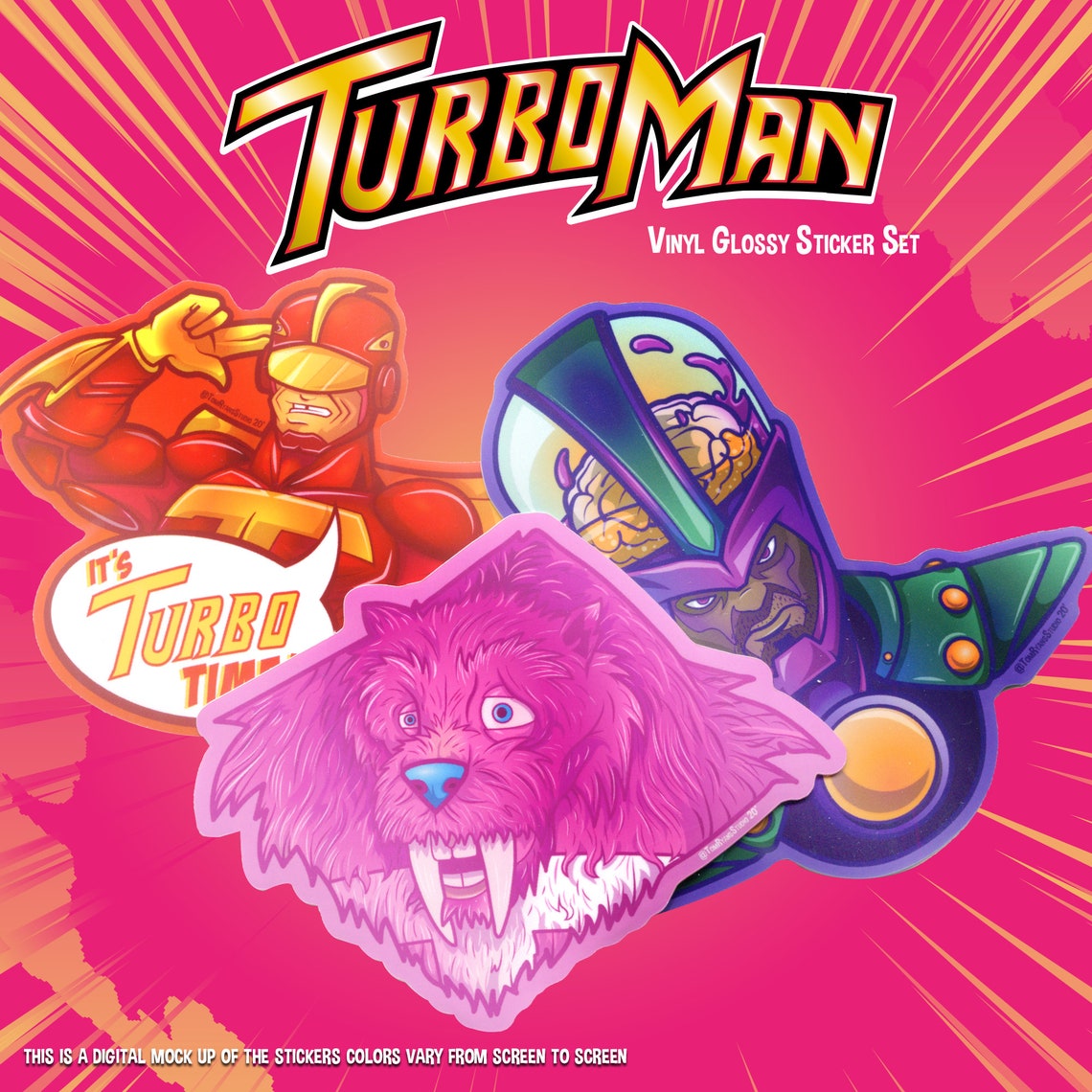 Turbo Man / Jingle All the Way Sticker Set by Tom Ryan's | Etsy