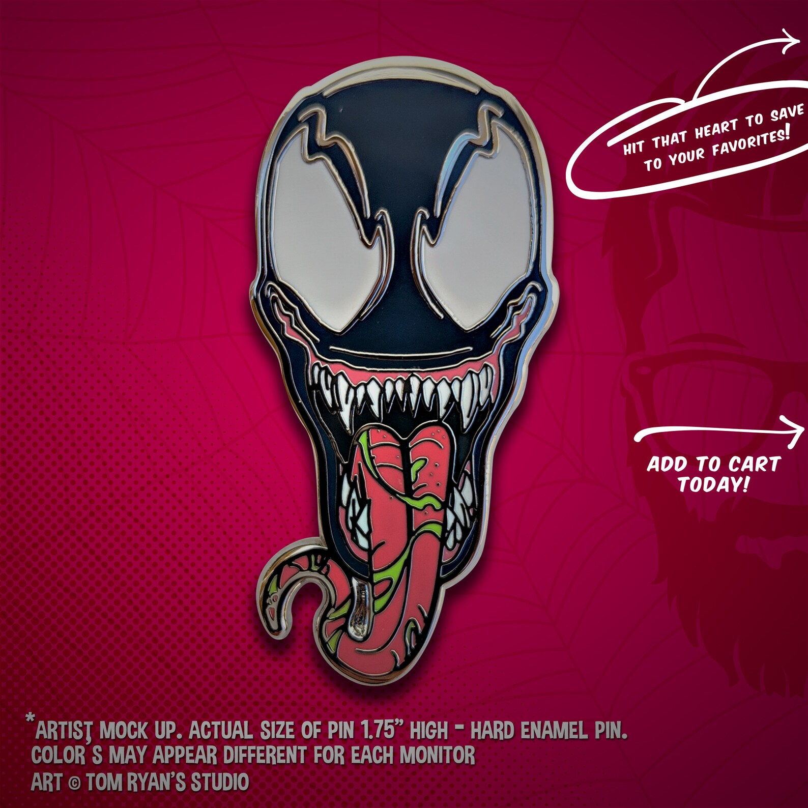 Venom Hard Enamel Pin Hat Pin - Etsy