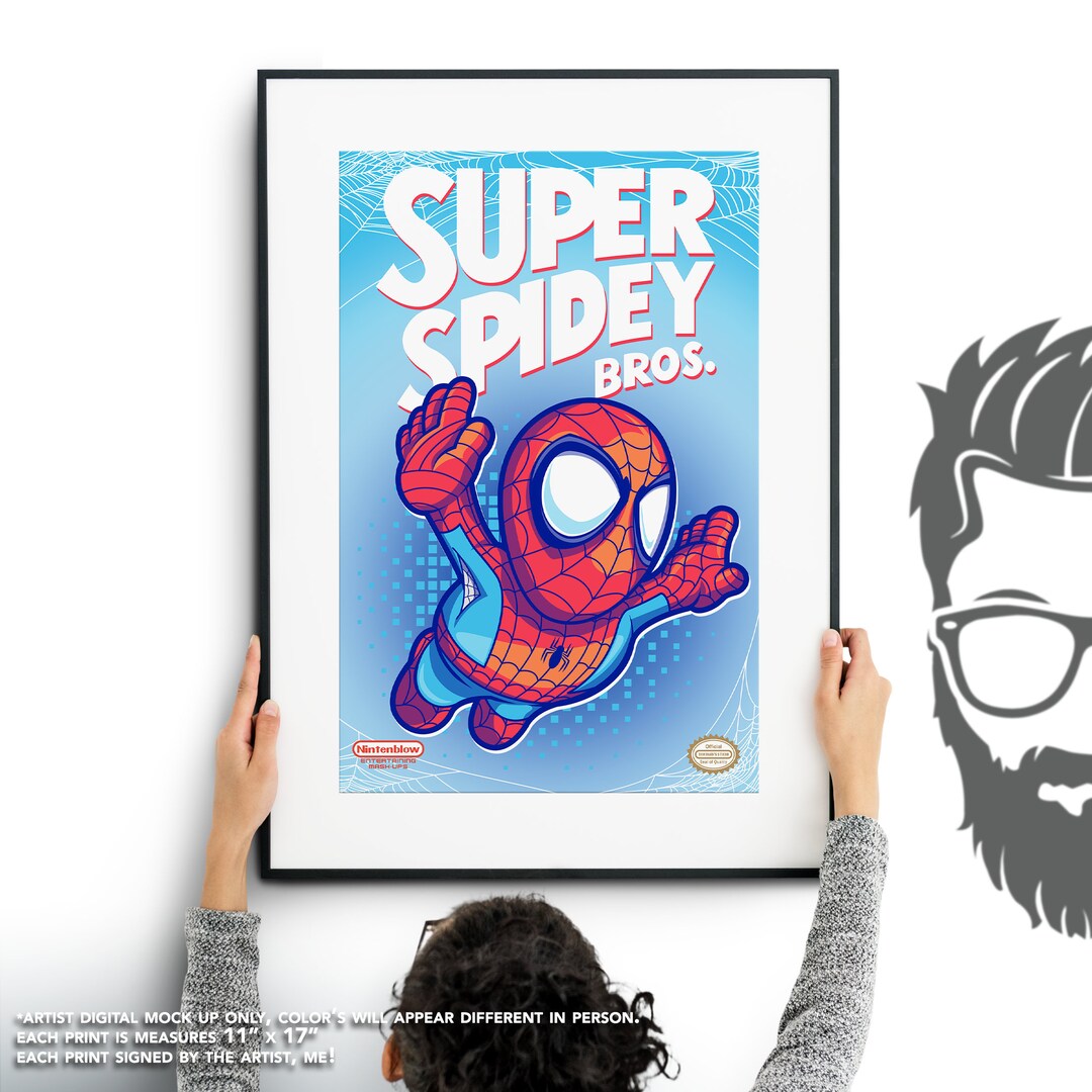 Super Spidey Bros Art Print Re Mix / Geekery / Comic Book / Super Hero ...