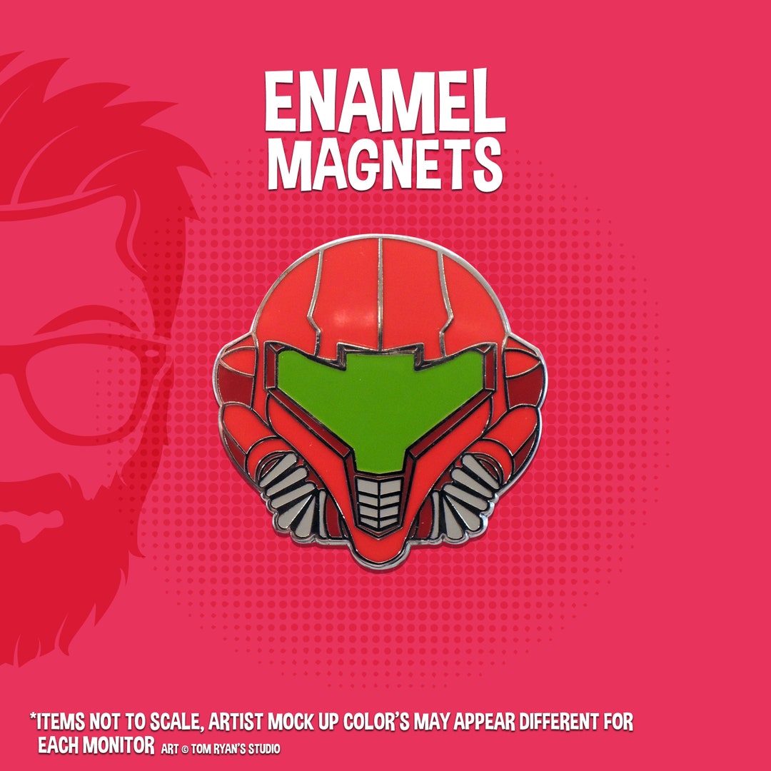 Samus Aran Magnet: Metroid Hard Enamel Fridge Magnet - Etsy