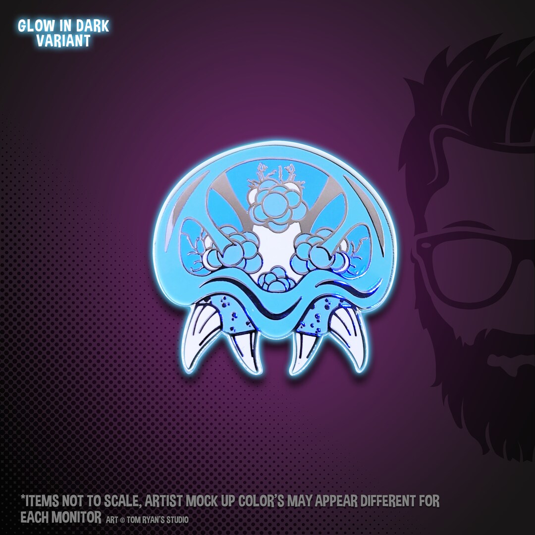 Frozen Blue Glow in Dark Metroid Hard Enamel Hat Pin - Etsy