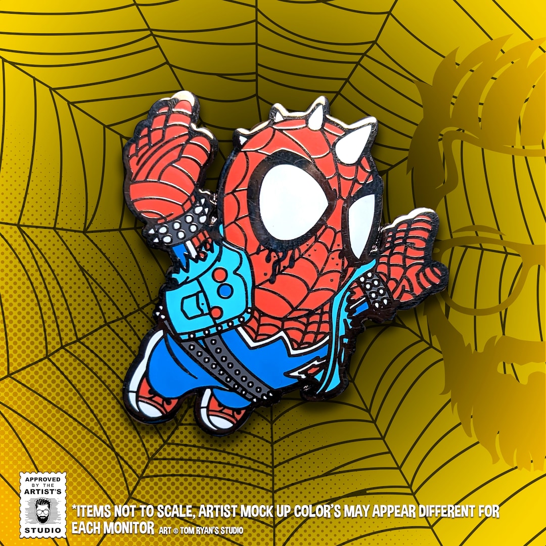 Super Spidey Punk Hard Enamel Hat Pin by Tom Ryan's Studio - Etsy