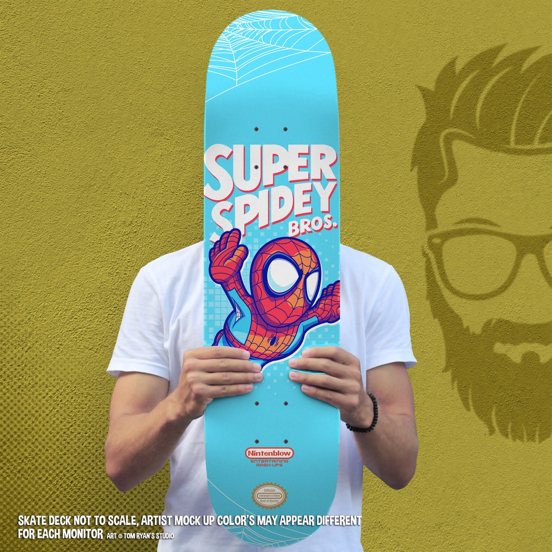 Skateboard Deck Ft. Super Spidey Bro Varied Widths - Etsy