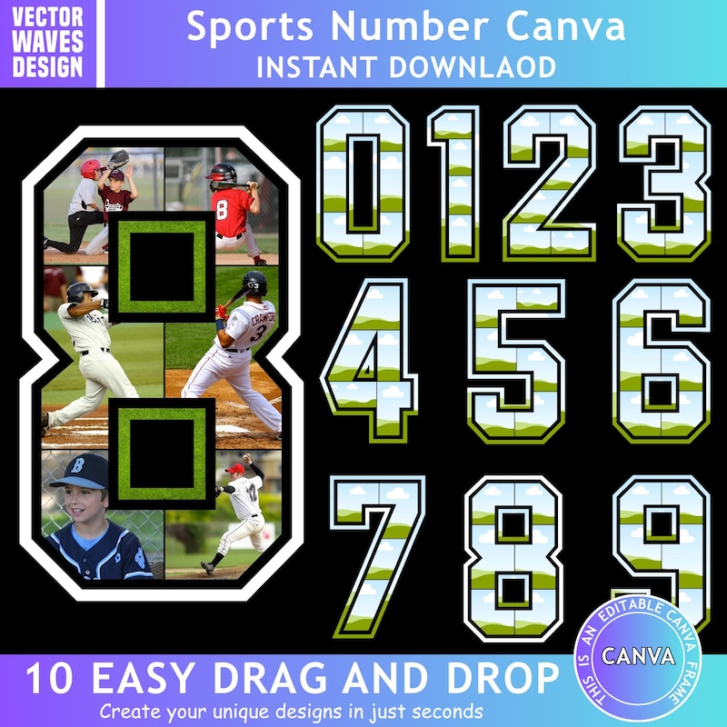 Multi Photo Sports Template - Etsy