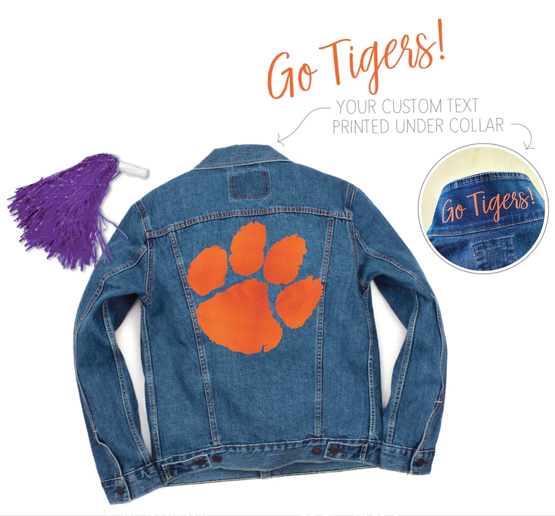 Clemson Tiger Paw Denim Jacket Go Tigers Clemson University Tigers ...