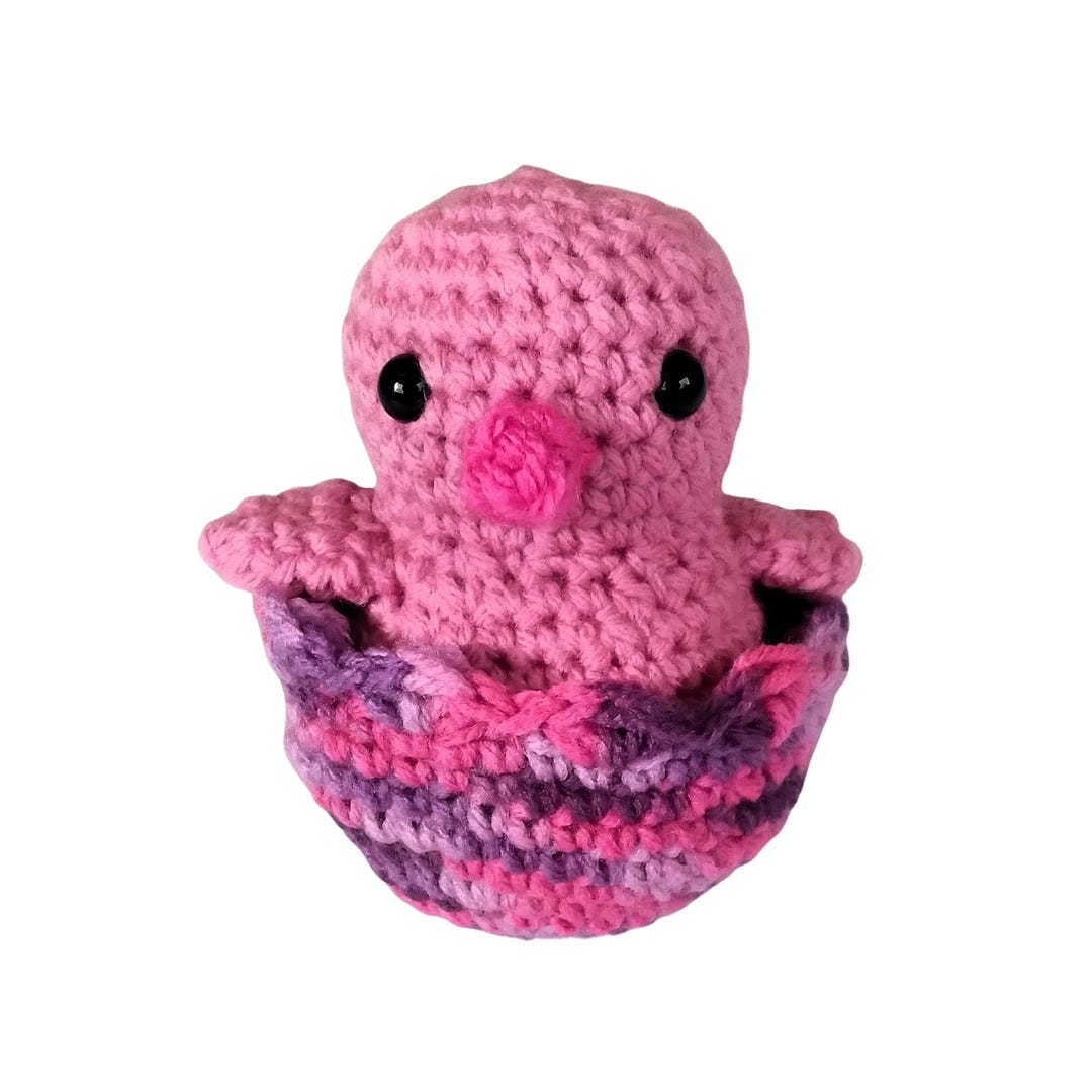 Pink Hatching Chick Doll, Easter Chick in Removable Egg Shell, Pastel ...