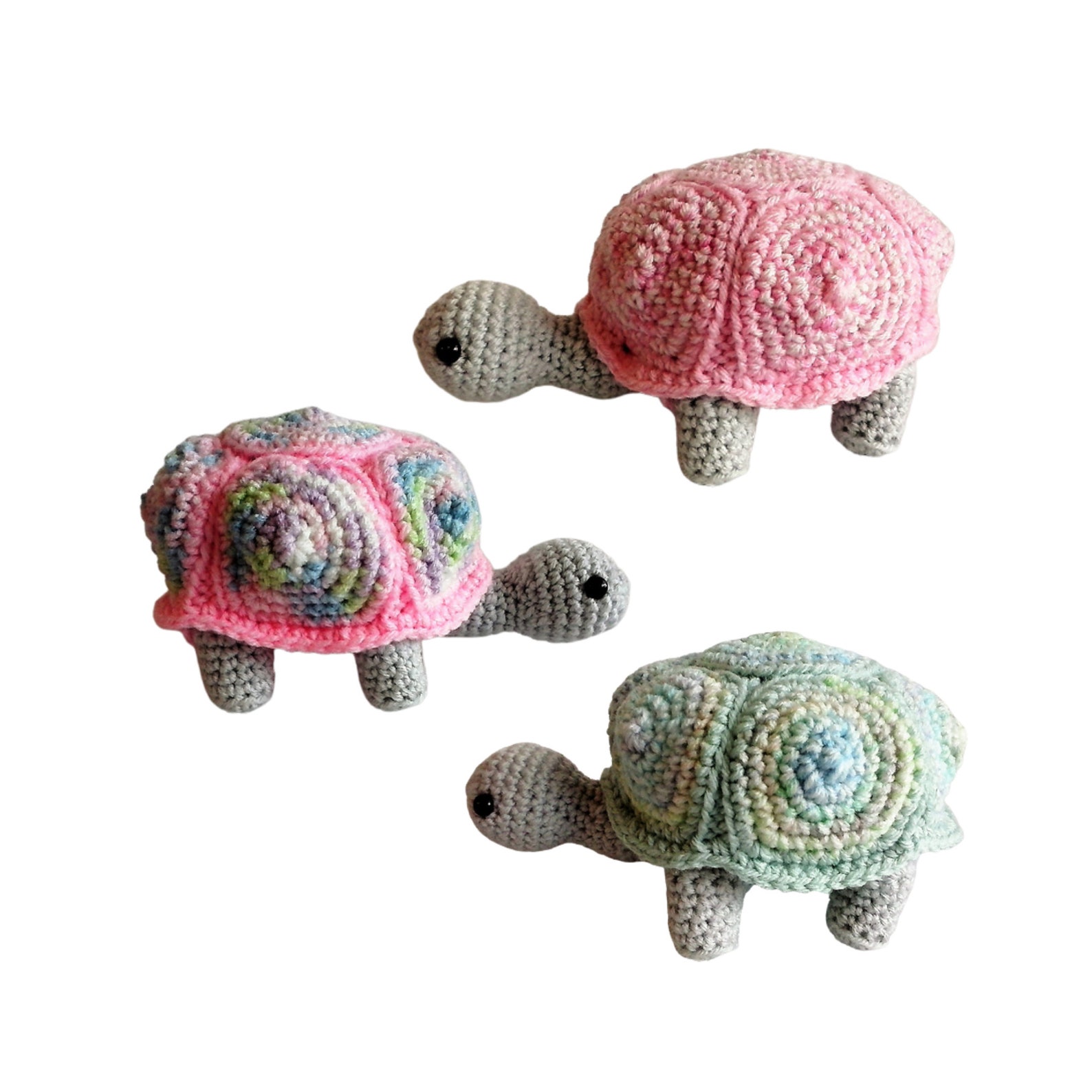 Light Gray Turtle With Choice of Pastel Shell MADE TO ORDER - Etsy