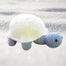 Light Blue Turtle With Sparkling White Shell MADE TO ORDER - Etsy