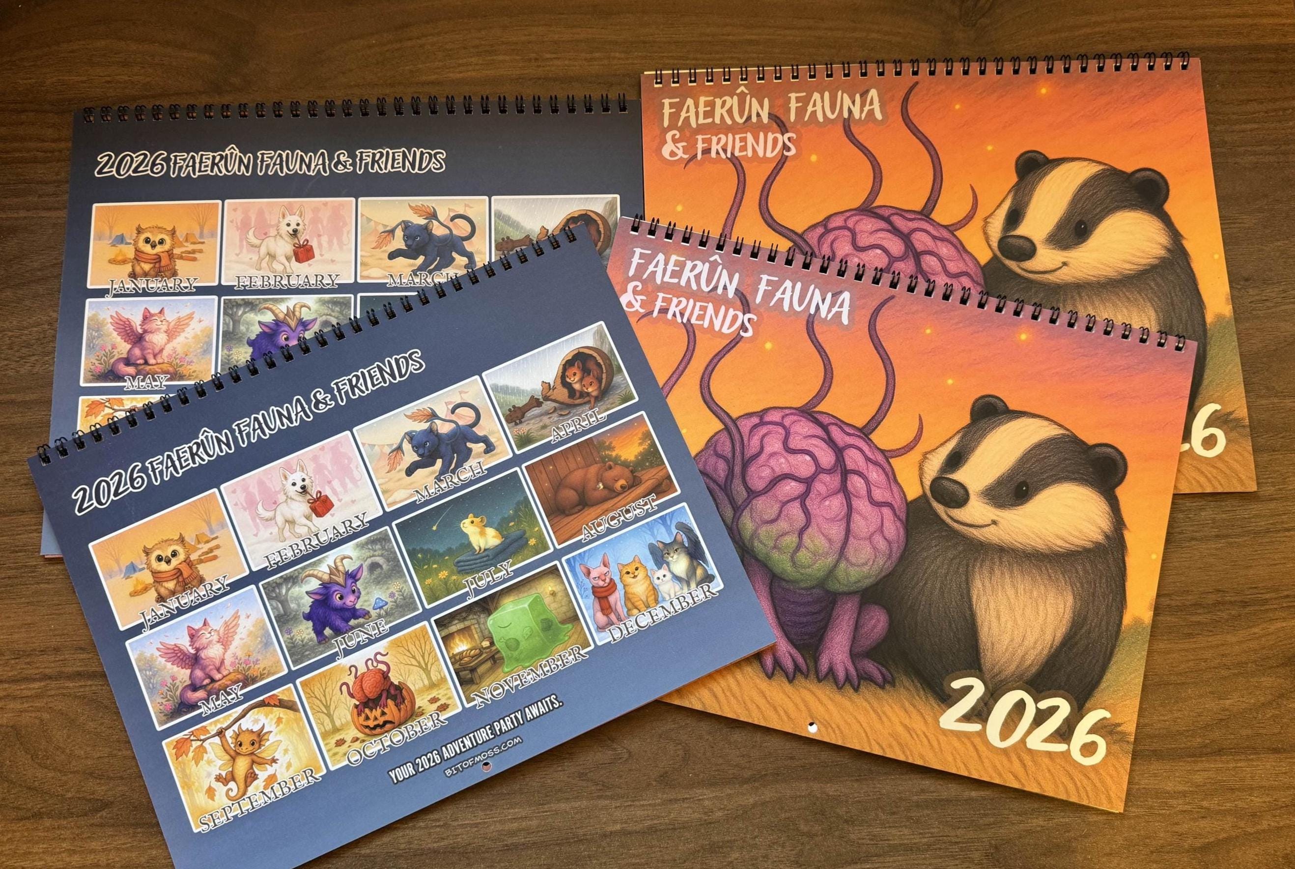 2026 Fantasy Creature Calendar • Storybook Animal Art • Cozy RPG ...