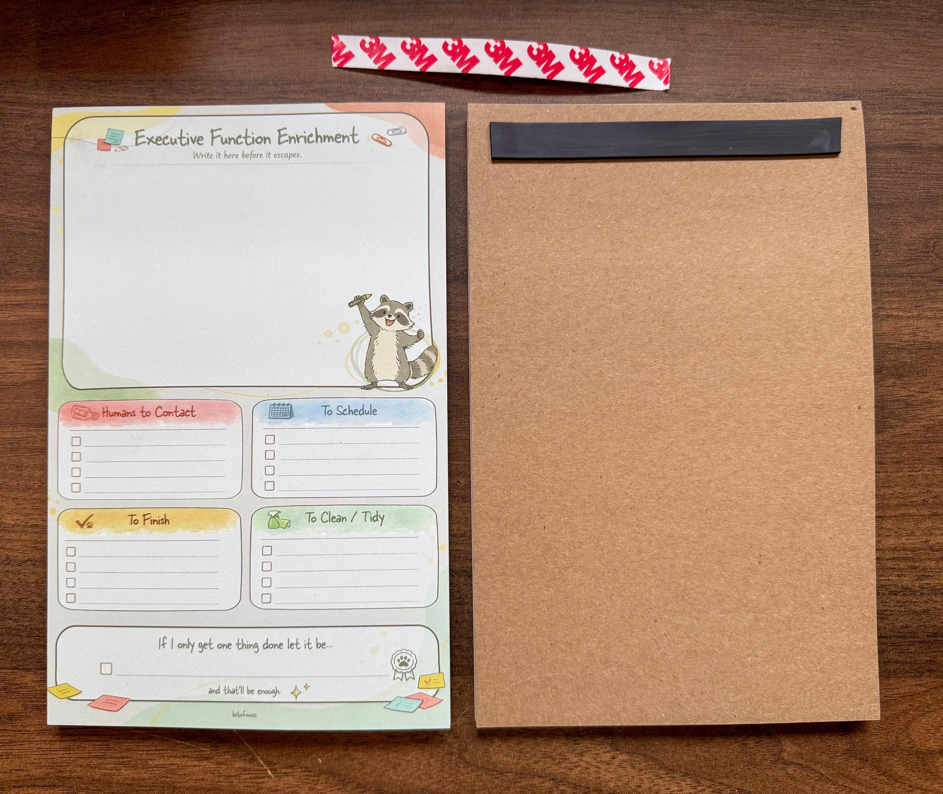 Executive Function Cheat Sheet Planner | ADHD Friendly Daily Notepad ...