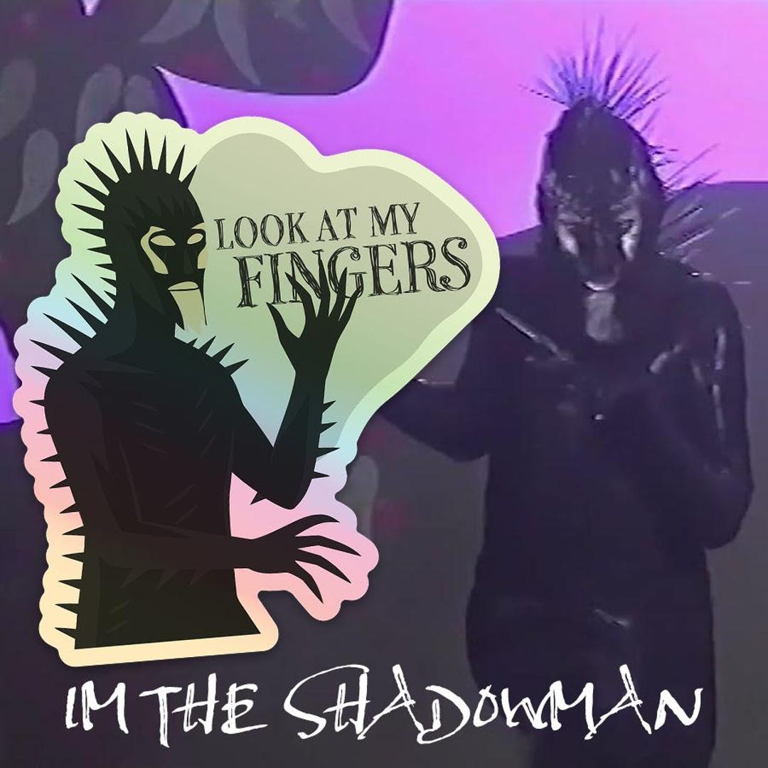 Creepy Shadow Figure Holographic Sticker • Weird Horror Meme Vinyl ...