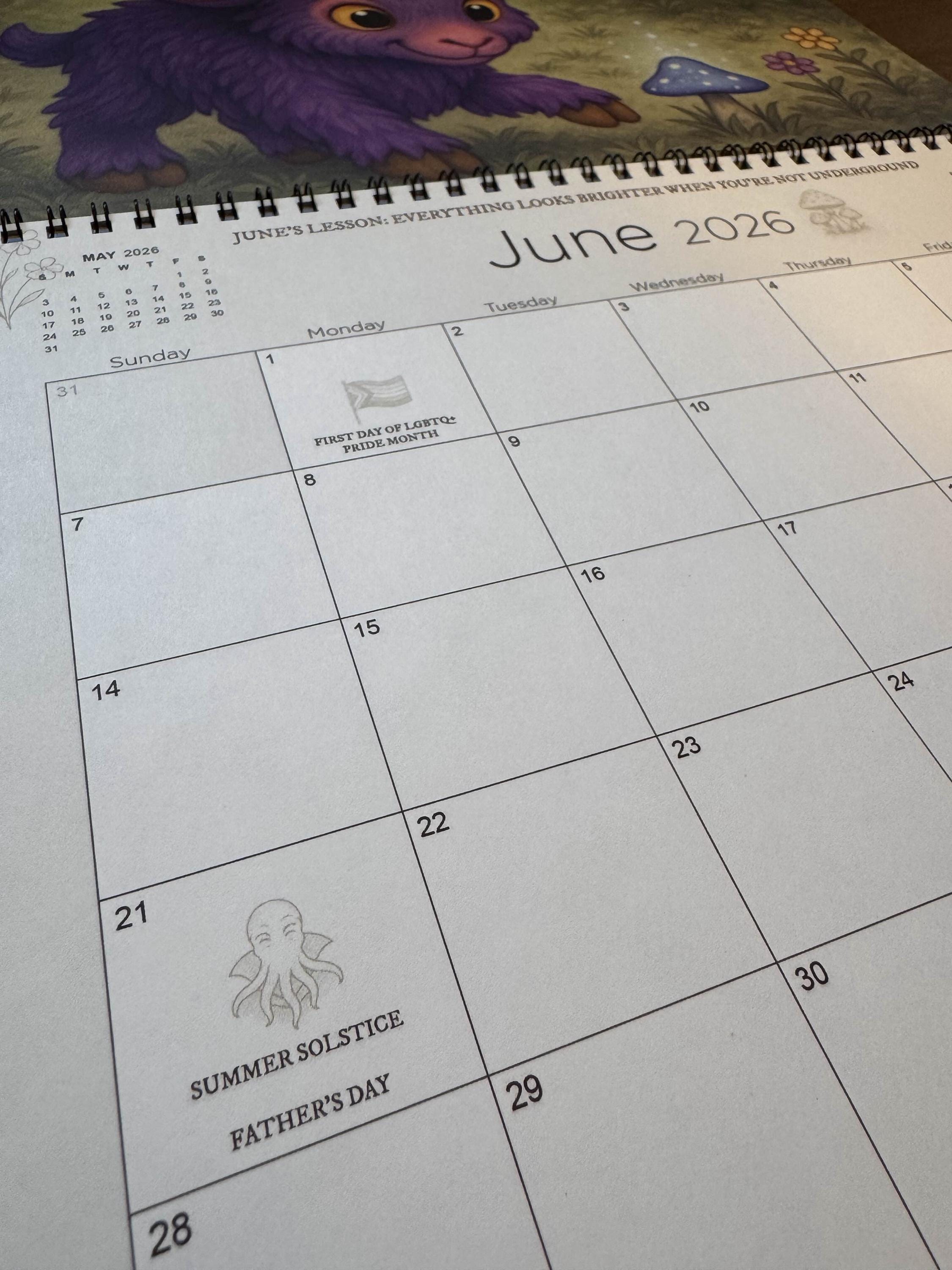 2026 Fantasy Creature Calendar • Storybook Animal Art • Cozy RPG ...