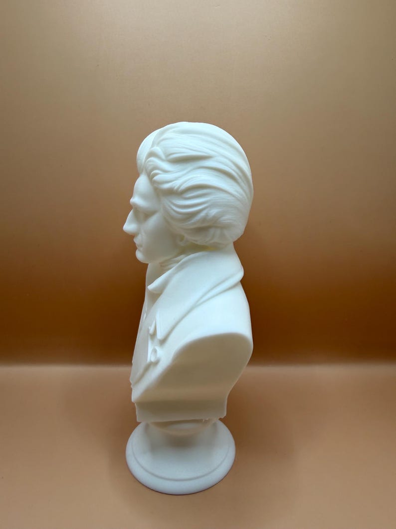 Beethoven Bust Statue | 3D Printed Classical Composer Sculpture | Piano ...