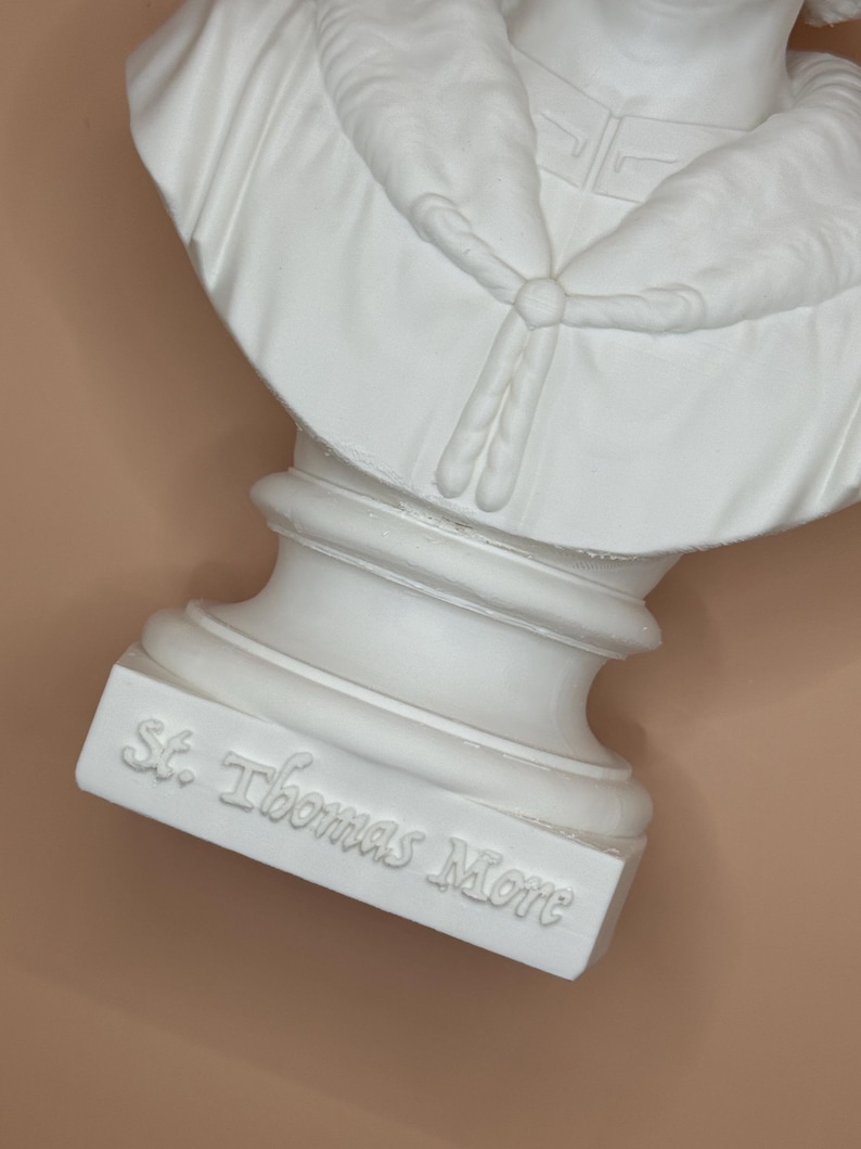 St. Thomas More Bust: 3D Printed Patron Saint of Lawyers Statue. Lawyer ...