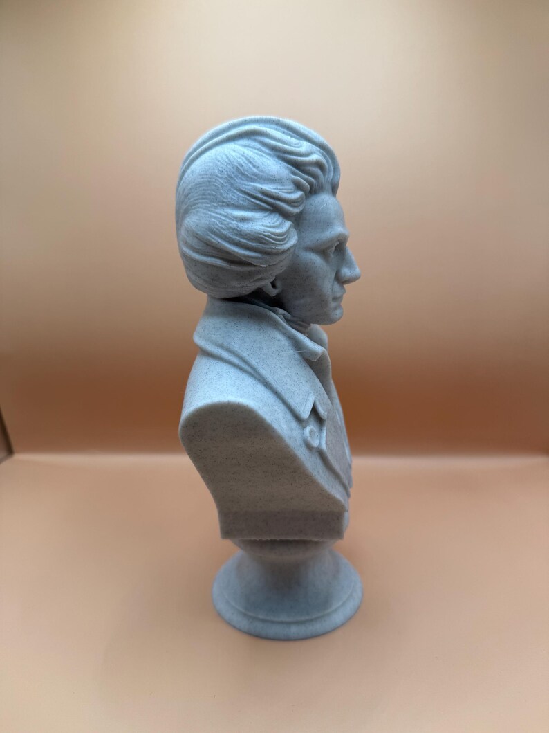 Beethoven Bust Statue | 3D Printed Classical Composer Sculpture | Piano ...