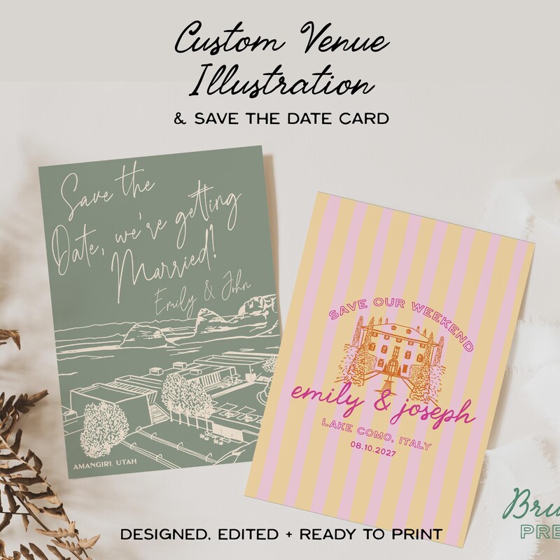 Custom Save the Date Art - Etsy