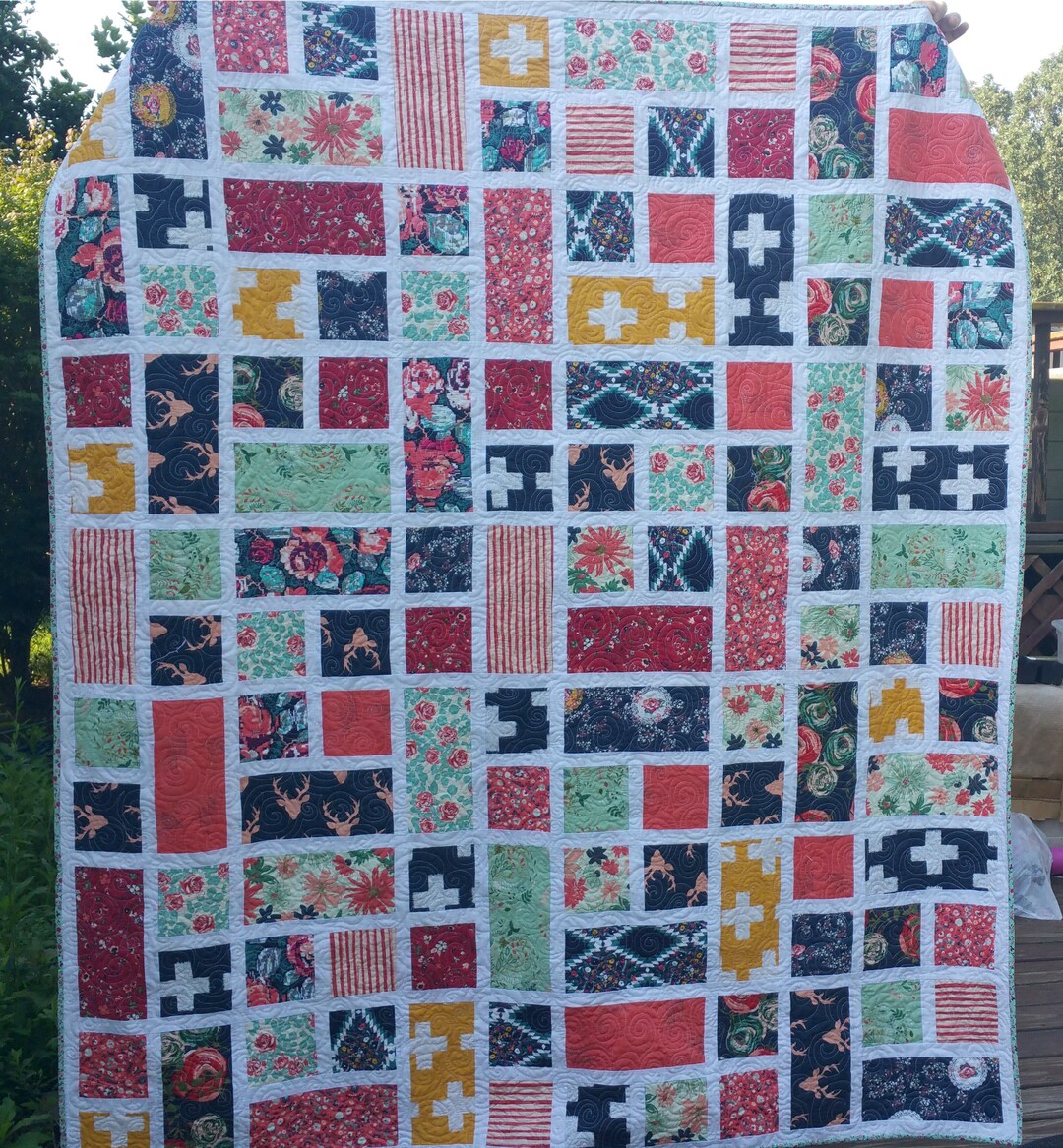 PATTERN - Around the Neighborhood Quilt Pattern - Modern Quilt Pattern ...