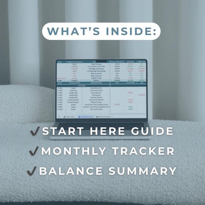 Simple Monthly Money Tracker Spreadsheet | No Budget Personal Finance ...