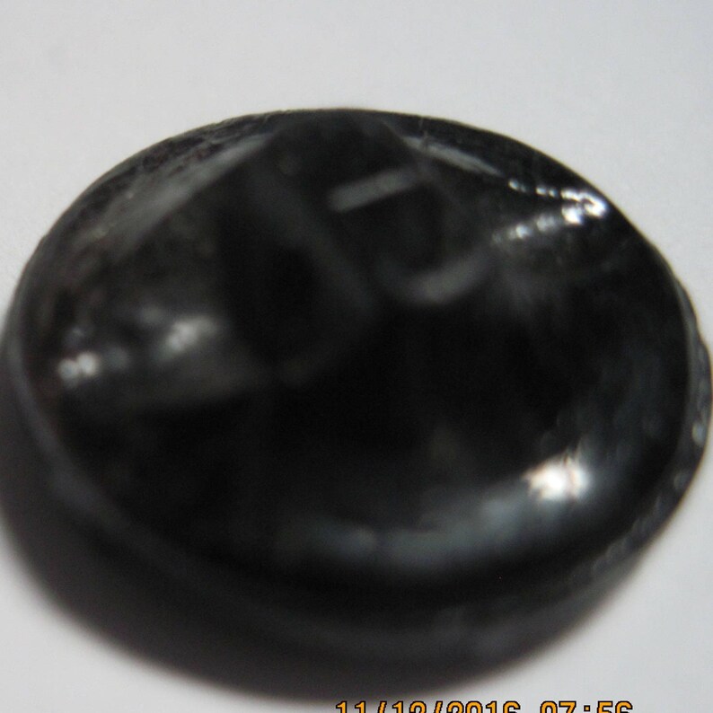 ANTIQUE LOVELY 1800's/1900's Licorice Black Glass Molded Highly ...