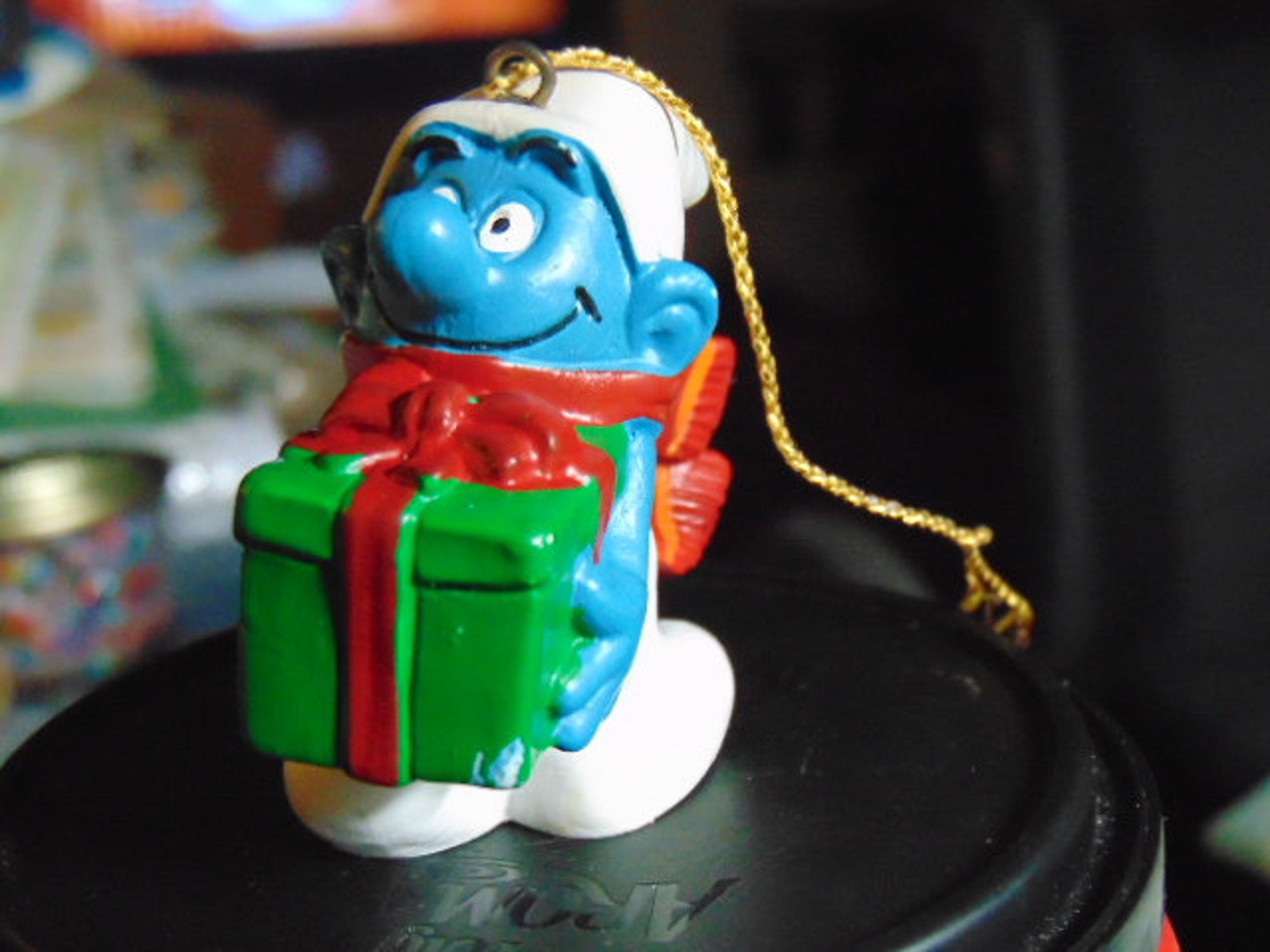 Vintage Smurf w/ Christmas Gift - Etsy Nederland