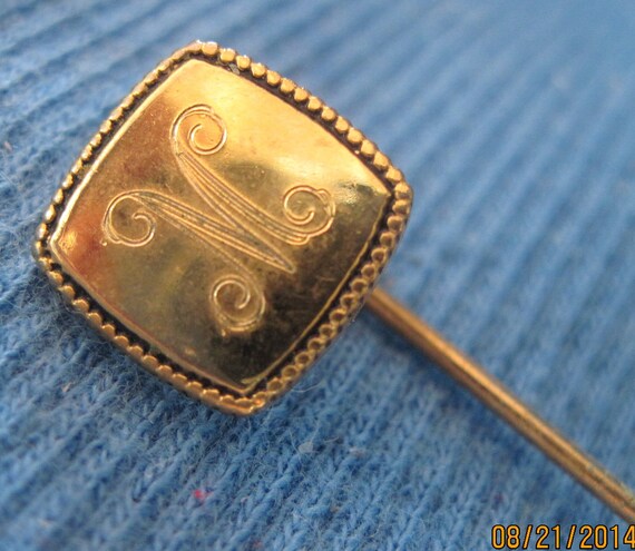 Vintage GORGEOUS Victorian Style Gold Square Art Deco… - Gem
