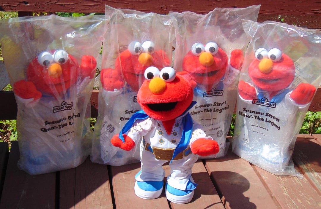 Vintage 2000 Avon Exclusive! Elmo the Legend, Elmo as Elvis & He's All ...