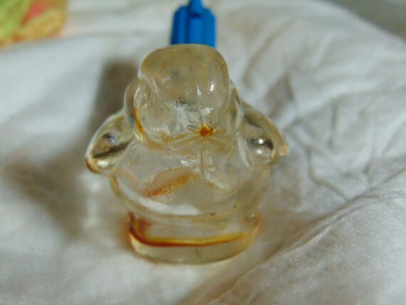 Antique BEAUTIFUL Miniature Clear Glass Bird w/ Blue … - Gem
