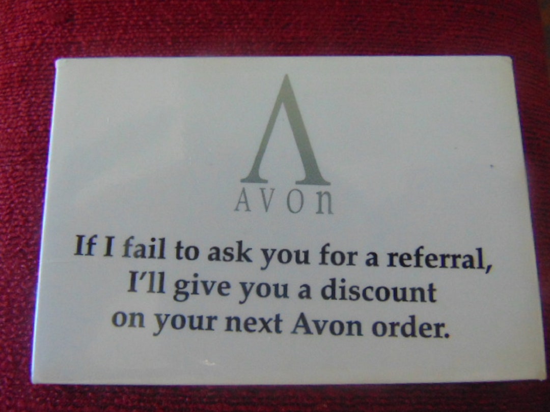 Vintage AWESOME 90's Avon Rep 'avon- If I Fail to Ask You for a ...