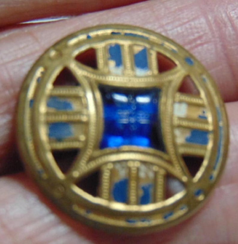 Antique FABULOUS 1880's-1900's Victorian Cobalt Glass in Pierced Metal ...